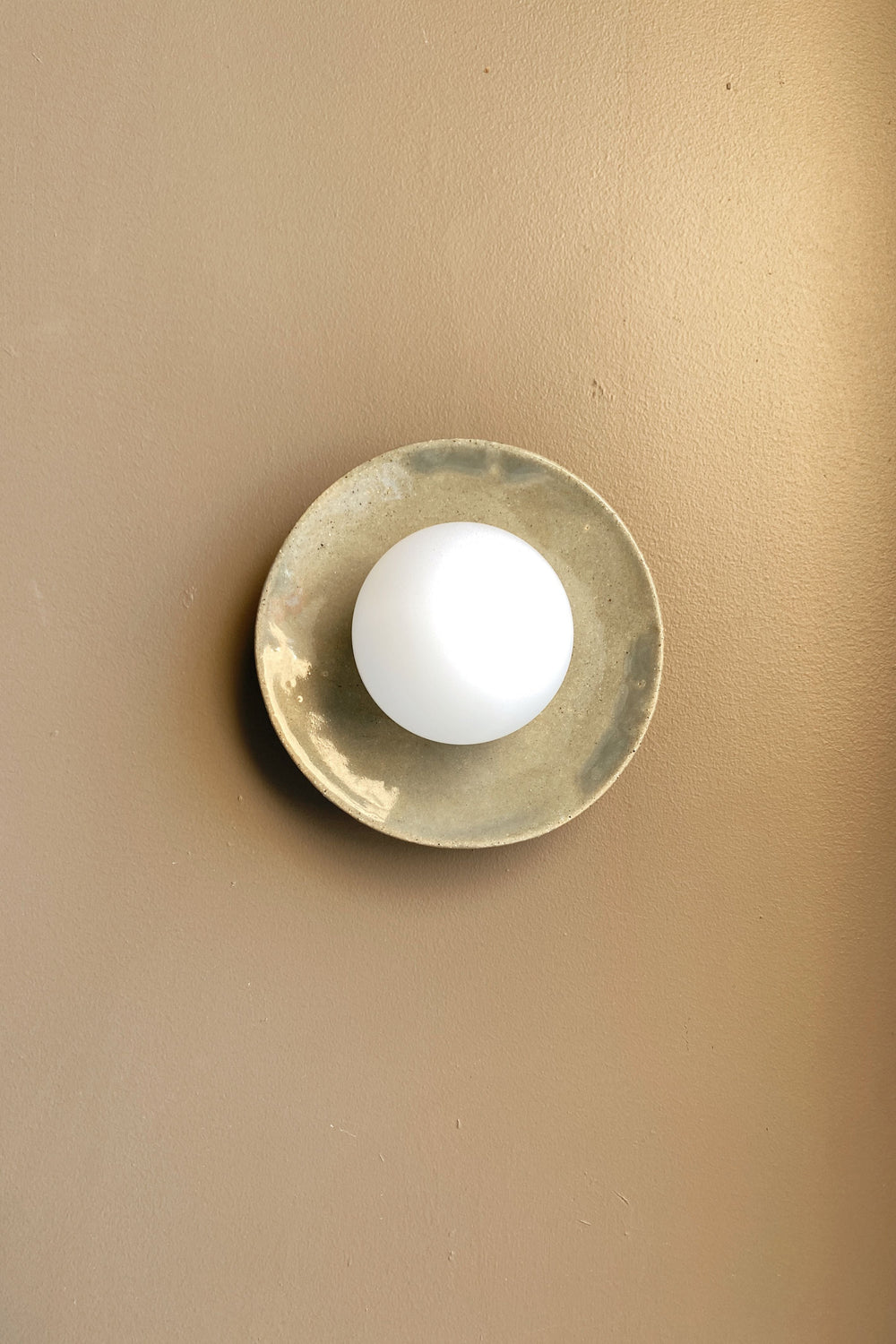 Lume Ceramic Wall Light | Olive | Exclusive to Ochre and Silk