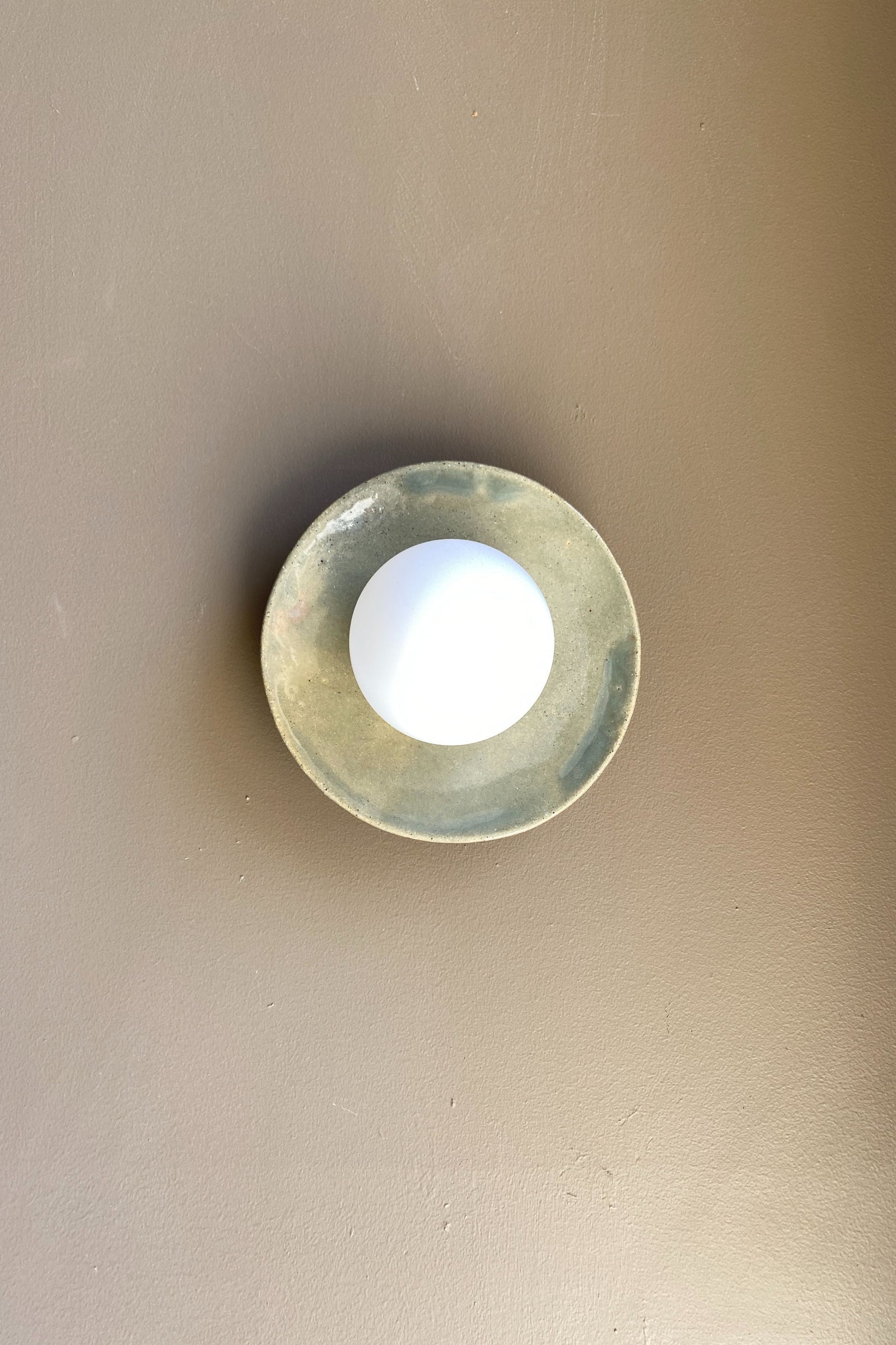 Lume Ceramic Wall Light | Olive | Exclusive to Ochre and Silk