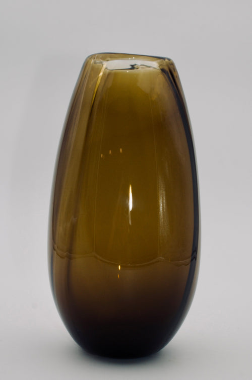 Hand Blown Glass Vase | Ochre and Silk
