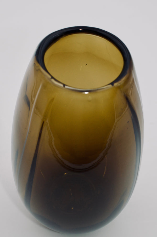 Hand Blown Glass Vase | Ochre and Silk